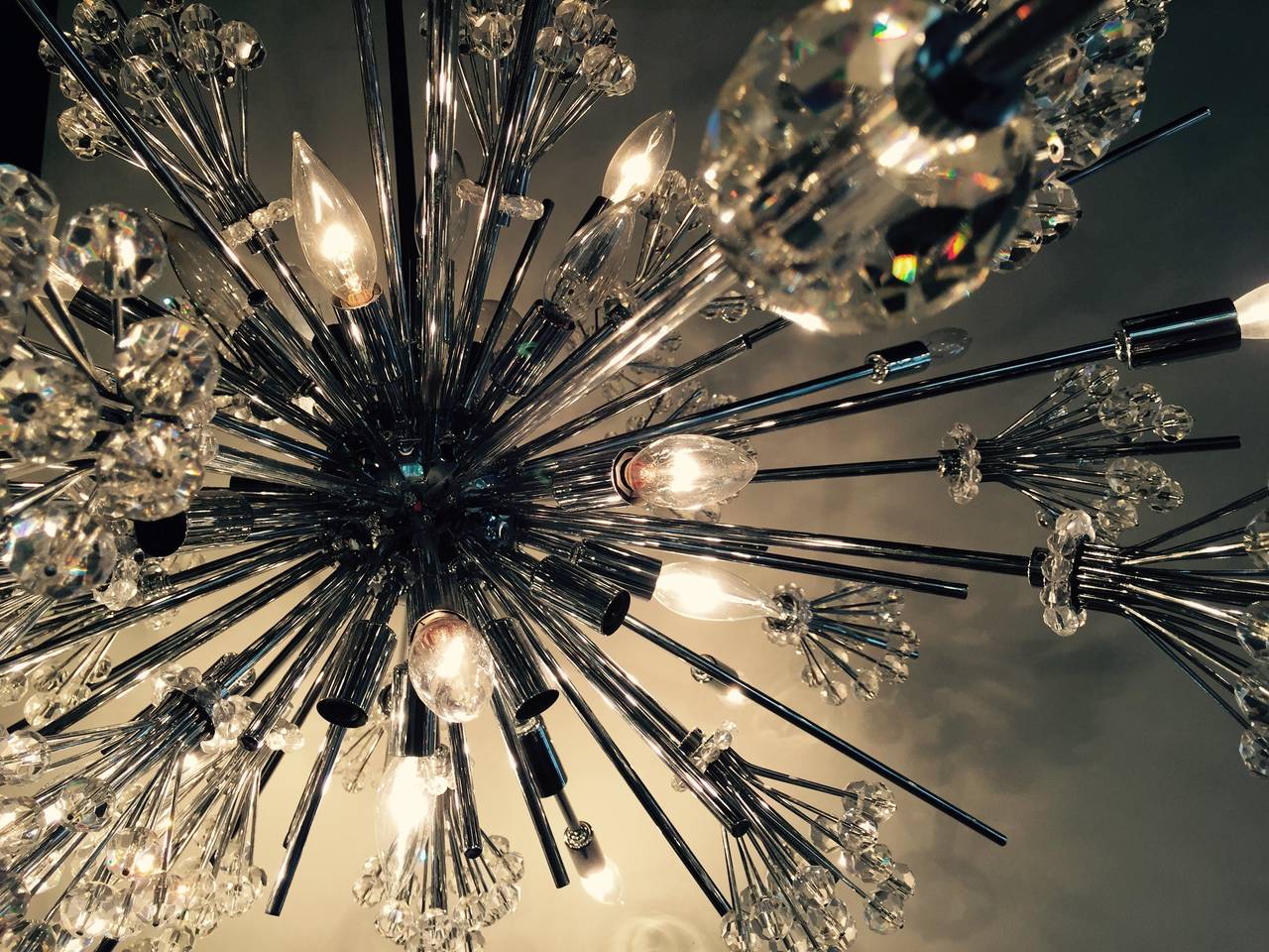 Large Sputnik Crystal Chandelier at 1stDibs