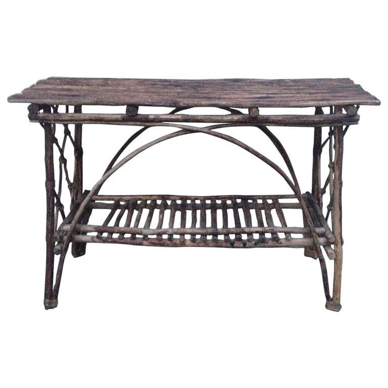 Adirondack Console Twig Table at 1stDibs