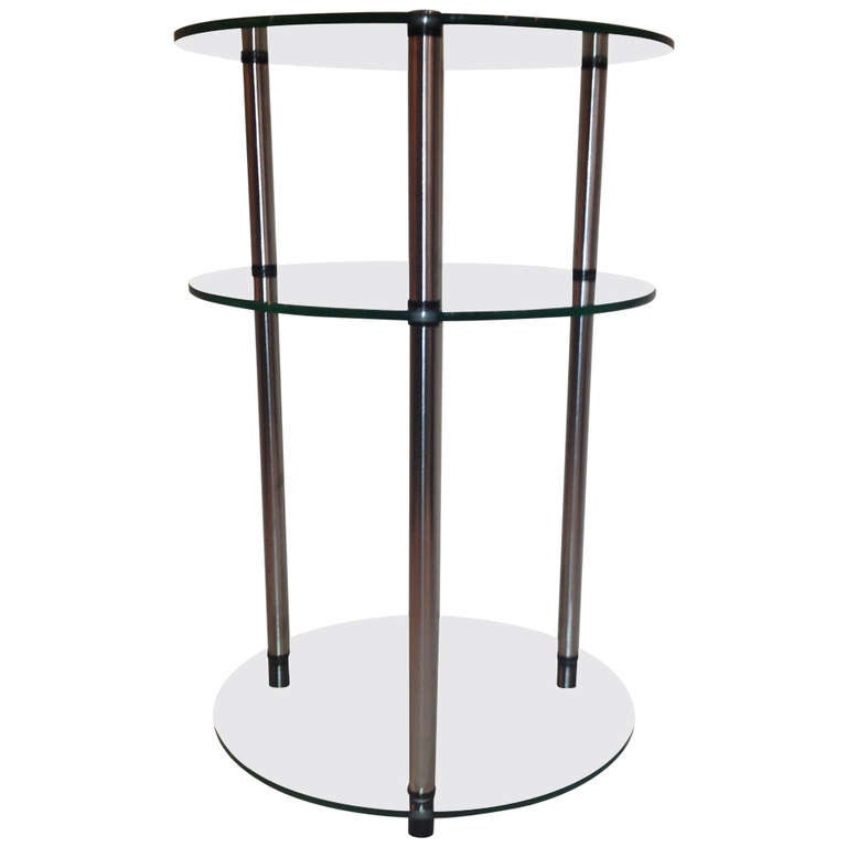 Deco Design, Three Tier Glass Table at 1stDibs