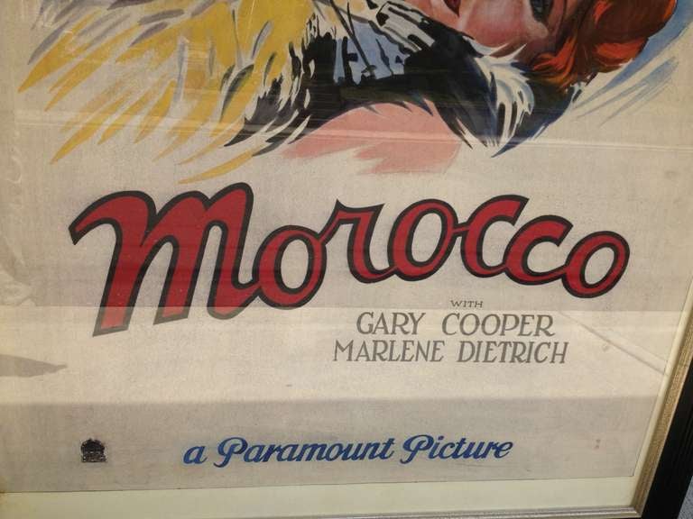 Original Artwork Morocco Movie Poster 1930 at 1stDibs