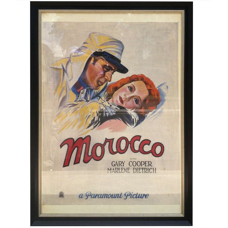 Original Artwork Morocco Movie Poster 1930 at 1stDibs
