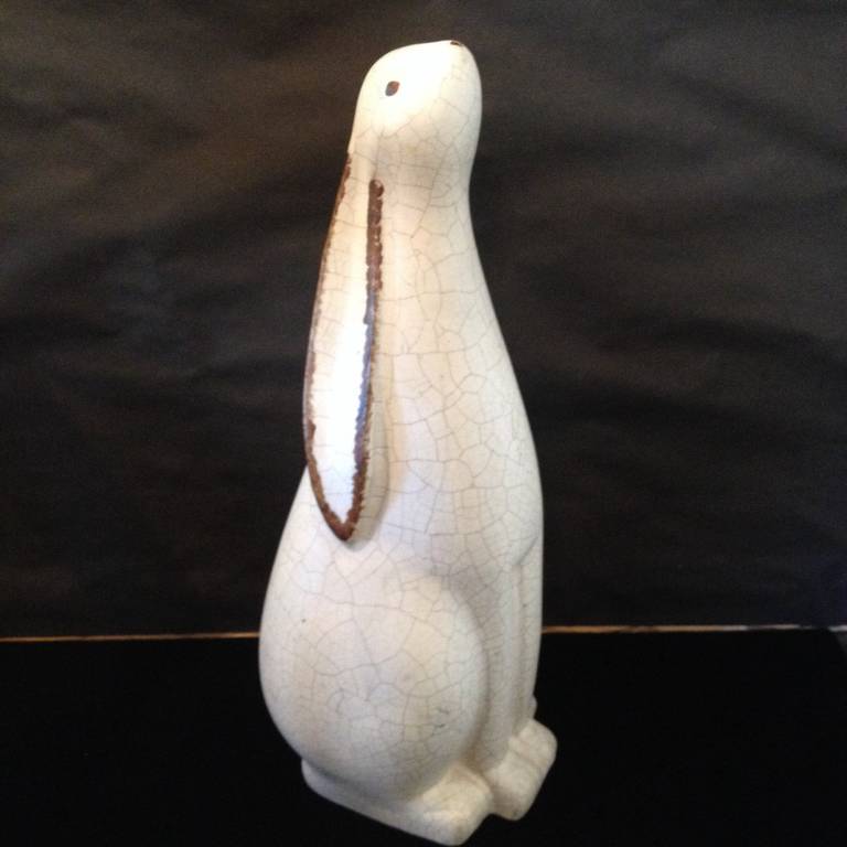 Art Deco Rabbit Ceramic Floor Figure at 1stDibs
