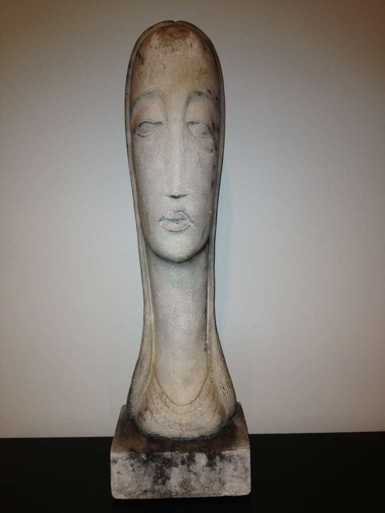 Rima Stone Rare And Important Womens Head Sculpture at 1stDibs