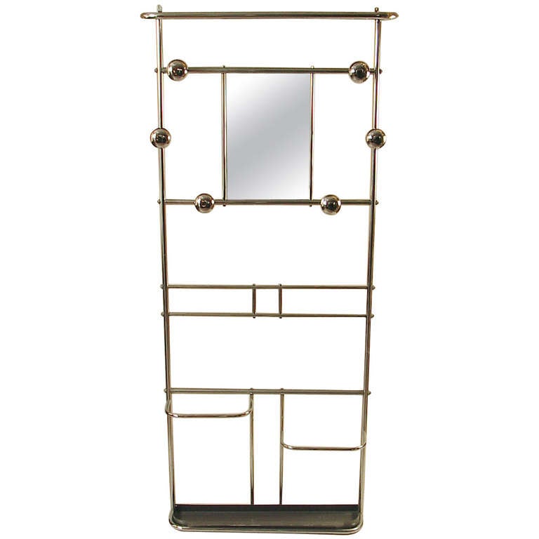 Chromed Steel Art Deco/Moderne Hall Tree, Minimalist at 1stDibs ...