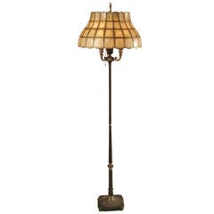 American Floor Lamp Ca. 1910 with Capiz Shell Shade, 4 Lights For Sale ...