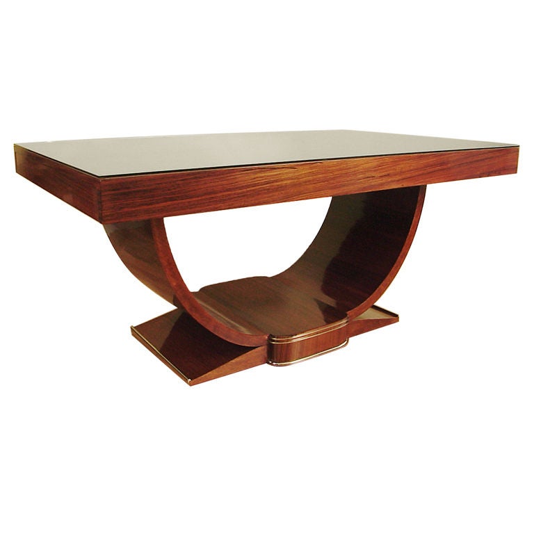 French Art Deco Rosewood Dining Table at 1stDibs