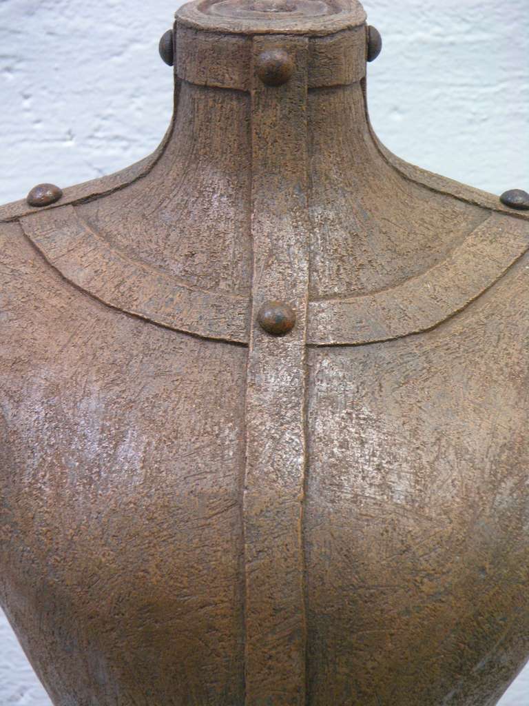 Contemporary Italian Modern Couture Sculpture of a Bust in Brown Terra ...