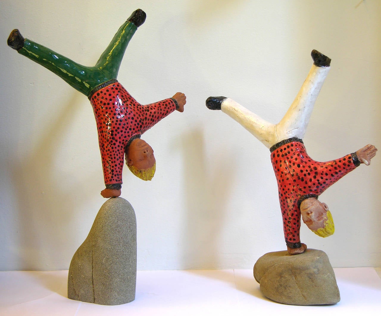 Acrobat Sculpture, Terra Cotta Figure by the Italian Artist Ginestroni ...