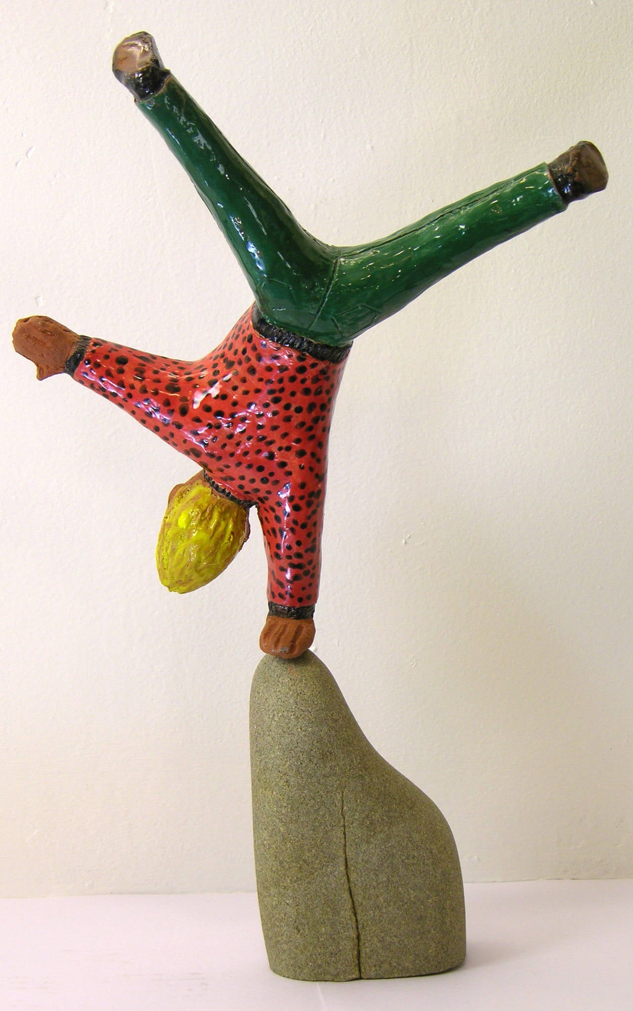 Acrobat Sculpture, Terra Cotta Figure by the Italian Artist Ginestroni ...