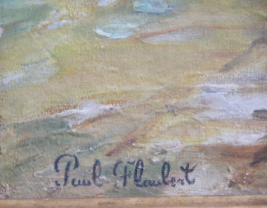 Street Scene, French oil on canvas by Paul Flaubert at 1stDibs | paul ...