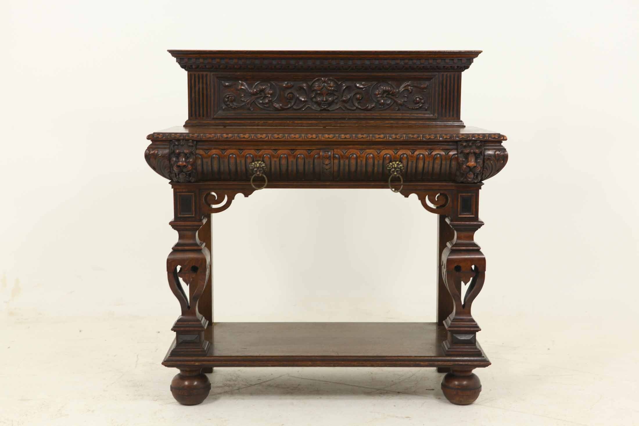 Superb Victorian Oak Hall Table at 1stDibs | plycon