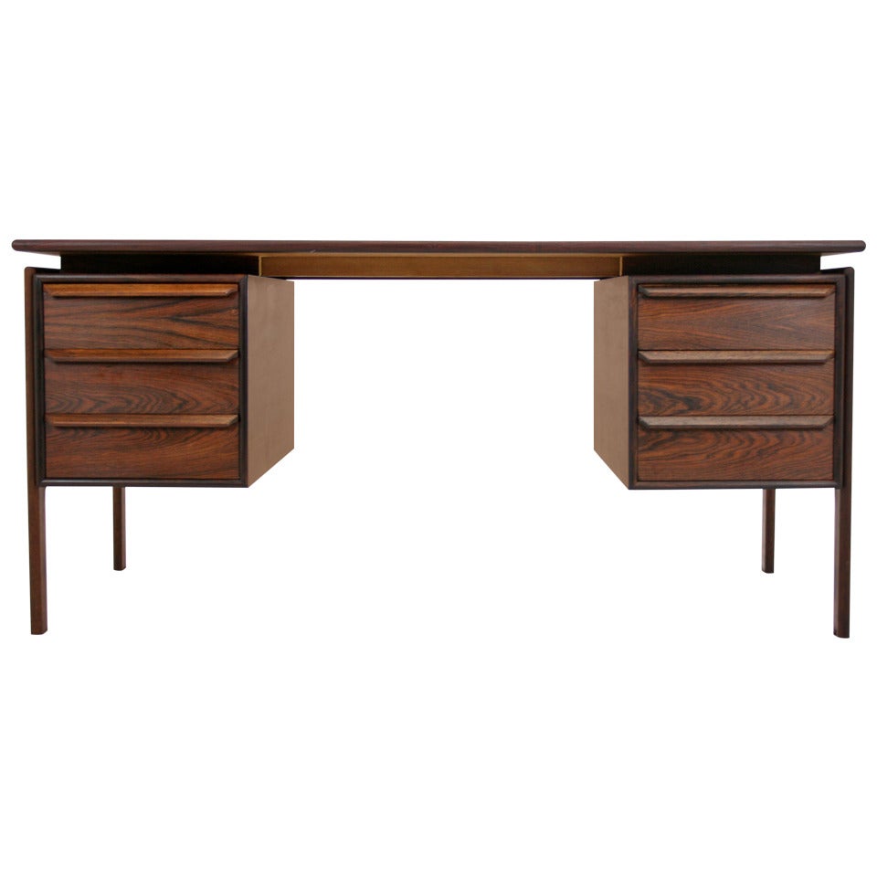 Danish Modern Rosewood Writing Desk 302-E37 at 1stDibs