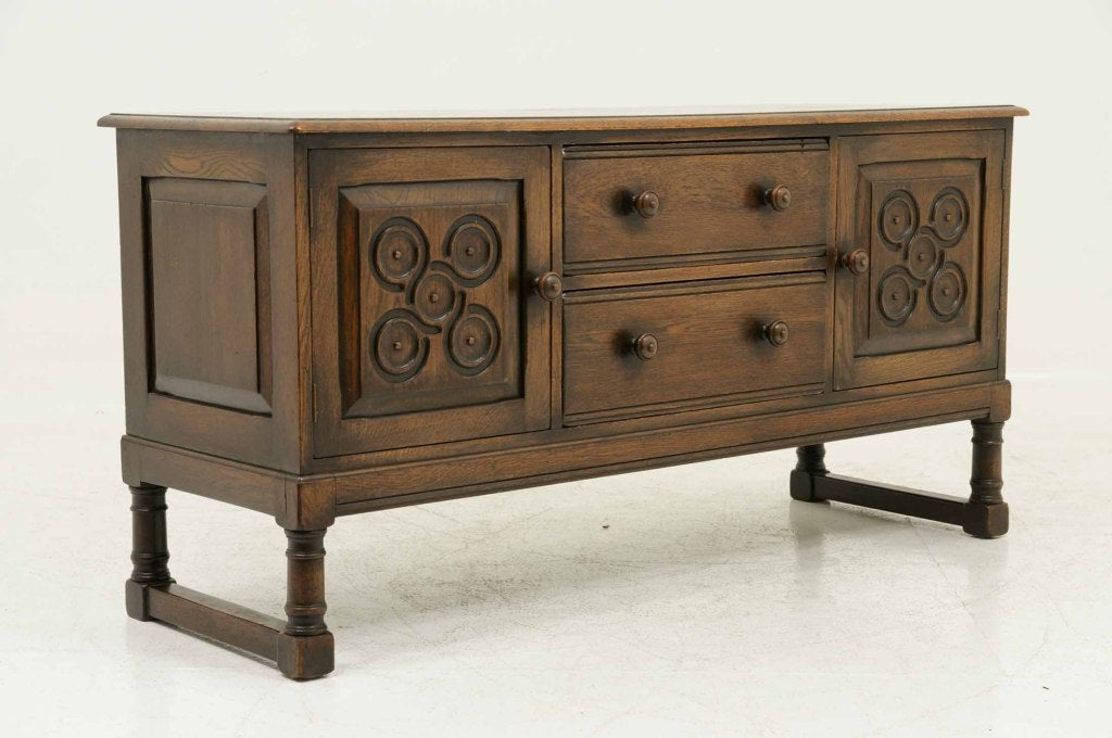 Early 20th Century Oak Sideboard, Buffet, Server at 1stDibs