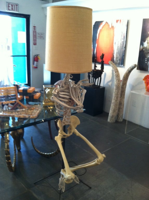 Human skeleton floor lamp. at 1stDibs