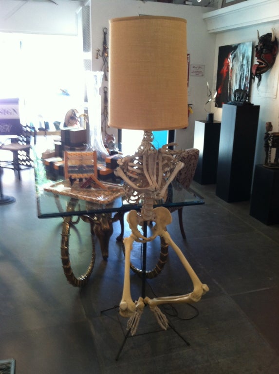 Human skeleton floor lamp. at 1stDibs
