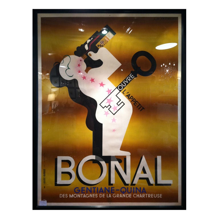 Cassandre Poster. For Bonal Liquor, For Sale at 1stDibs