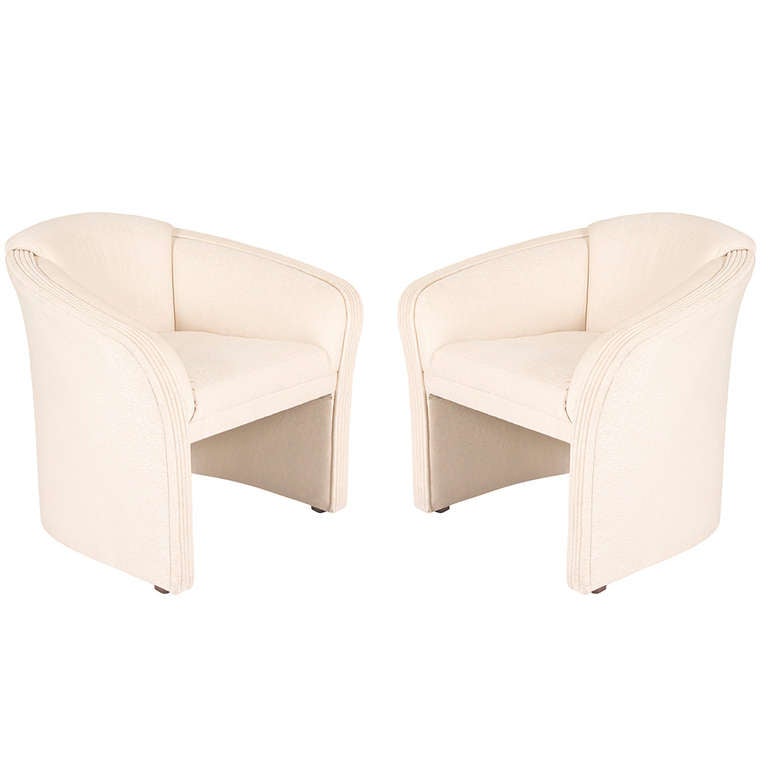 Pair of Club Chairs in the Style of Karl Springer For Sale at 1stDibs