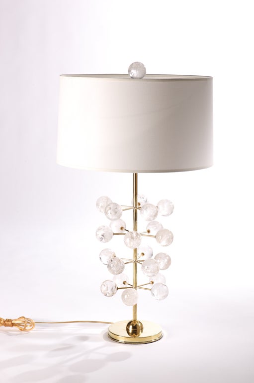 Rock Crystal Orb Tree Lamps at 1stdibs