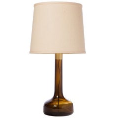 Swedish Smoked Glass Lamp at 1stDibs