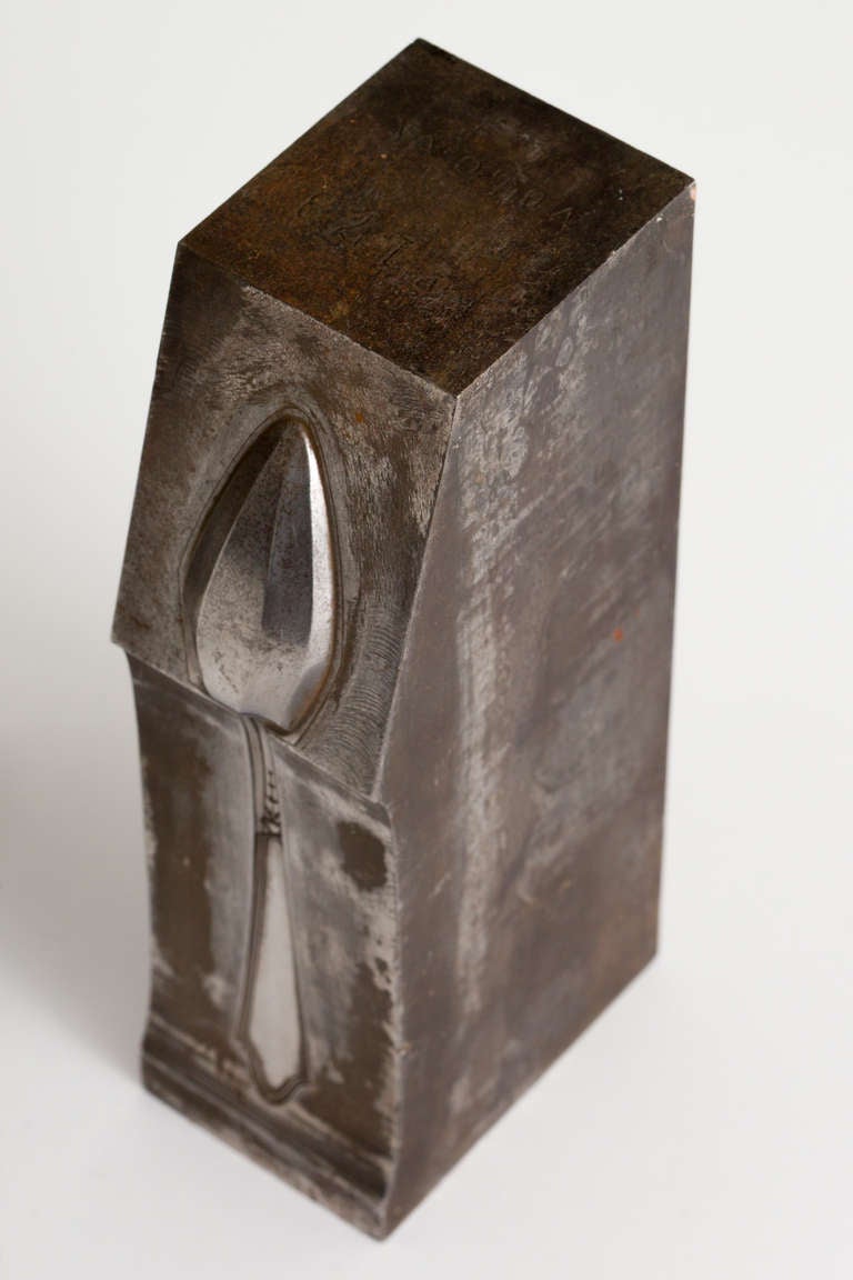 Pair of Steel Spoon Mold Sculptures at 1stDibs | spoon mold metal