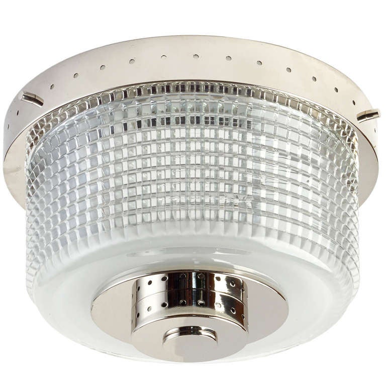 Ceiling Light with Diamond Cut Glass at 1stDibs