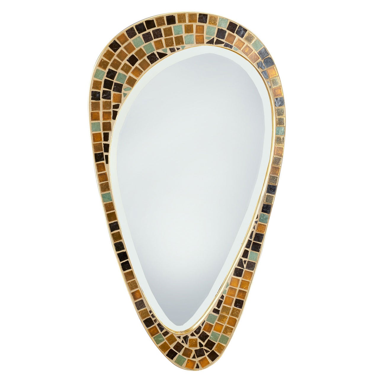 Ovoid Mosaic Mirror at 1stDibs