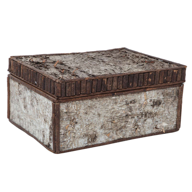 American Adirondack birch bark box at 1stDibs