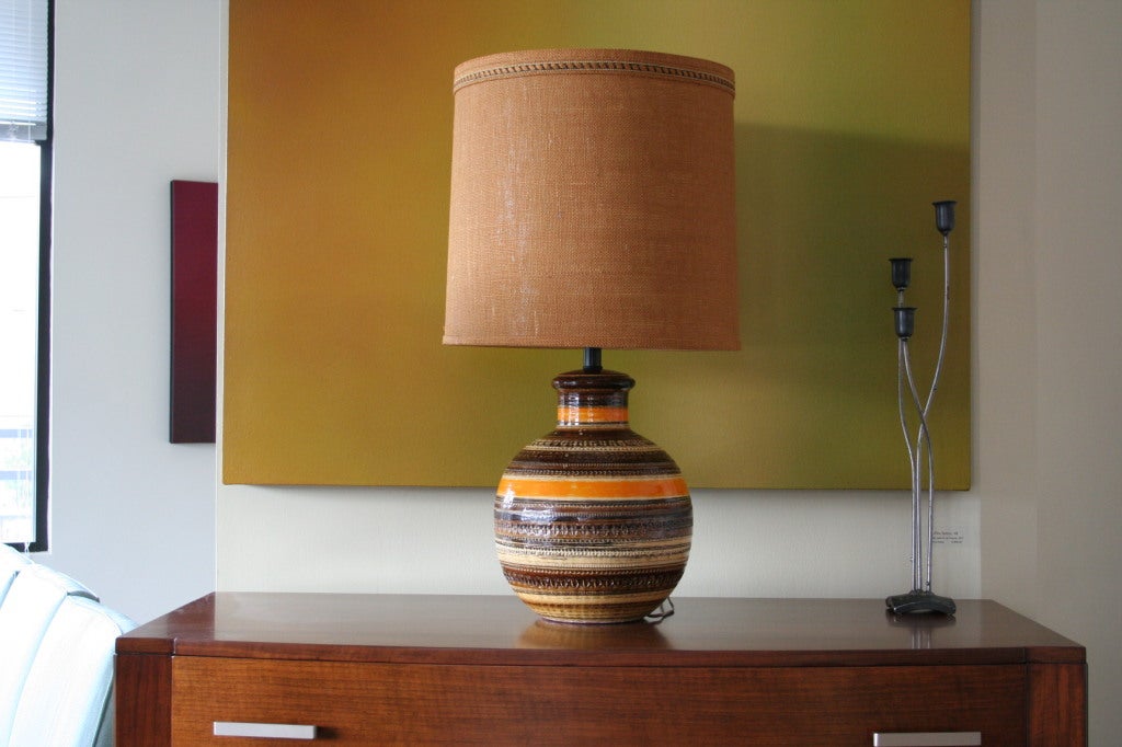 Bitossi Italian Table Lamp by Aldo Londi at 1stDibs