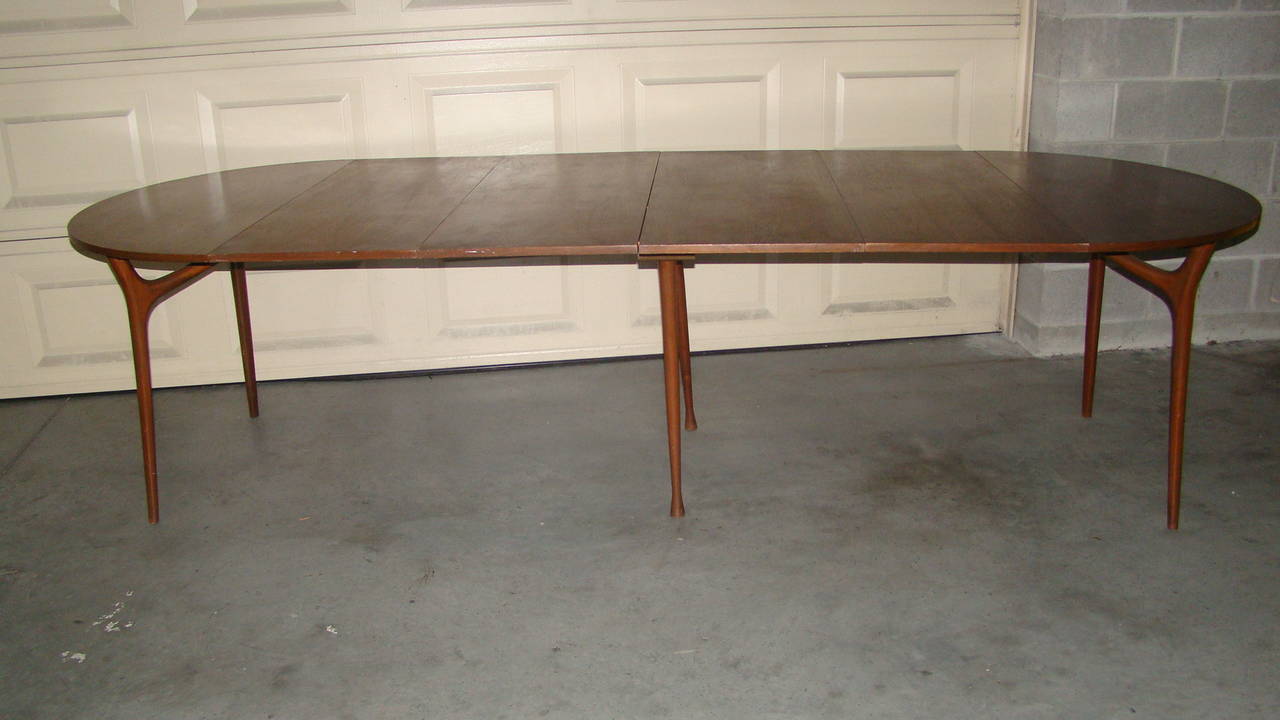 Sculptural Danish Modern Expandable "Spider" Dining Table at 1stDibs