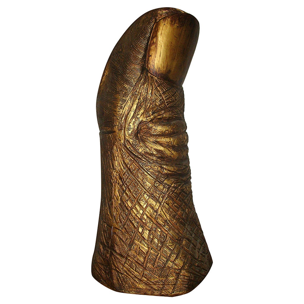 Giant Gold Thumb Mid-Century Sculpture at 1stDibs