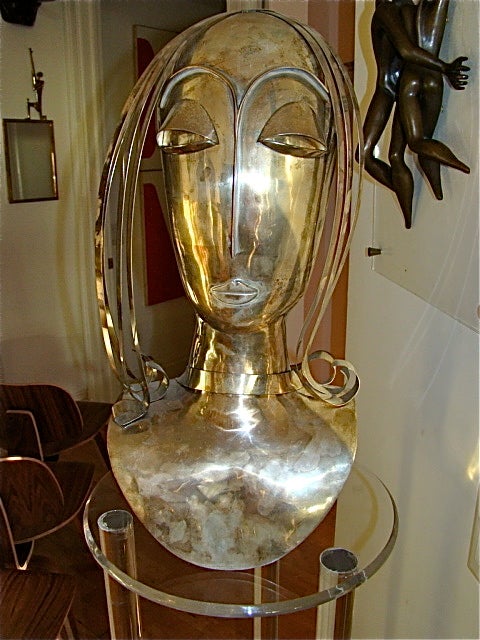 Hagenauer Art Deco Female Head Sculpture at 1stDibs