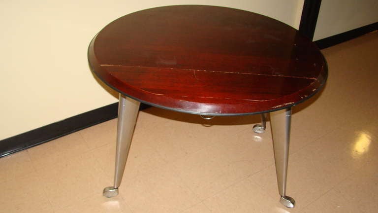 Philippe Starck Drop Leaf Rolling Dining Table at 1stDibs