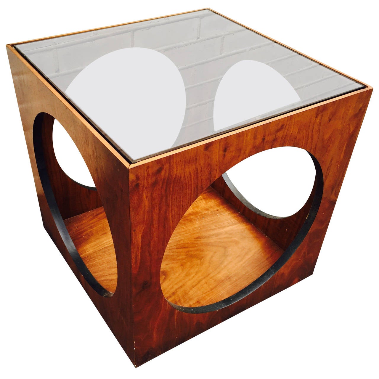 Mid-Century Danish Sculptural Lane Cube Table at 1stDibs