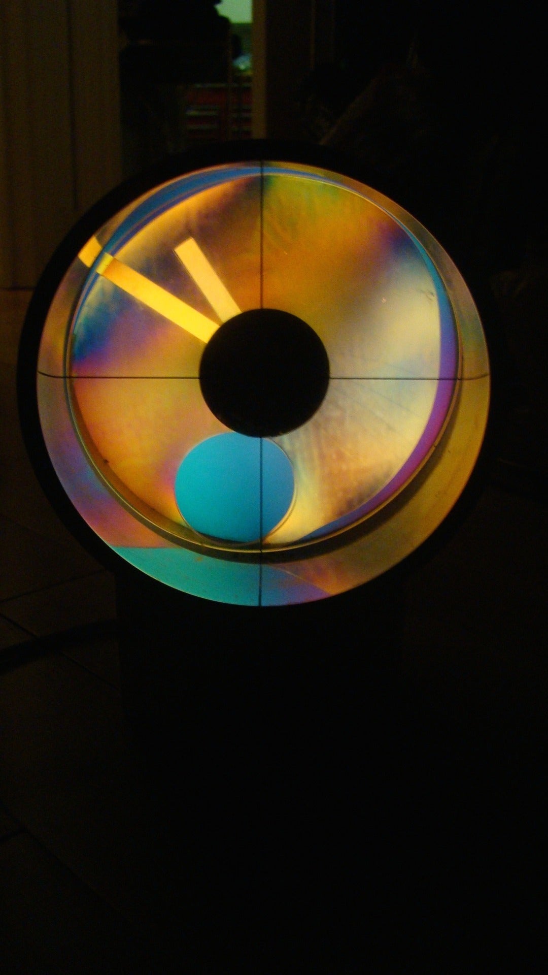 Aurora Magical Chrome Spectrum Clock by Kirsch and Hamilton, 1970s at ...