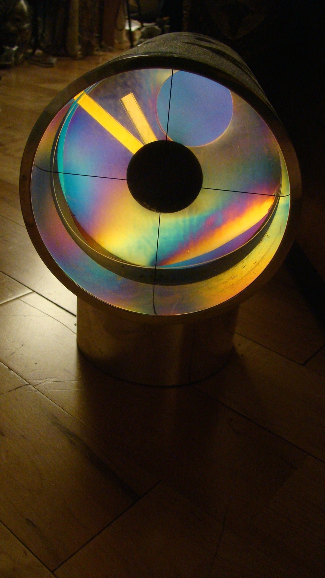 Aurora Magical Chrome Spectrum Clock by Kirsch and Hamilton, 1970s at ...