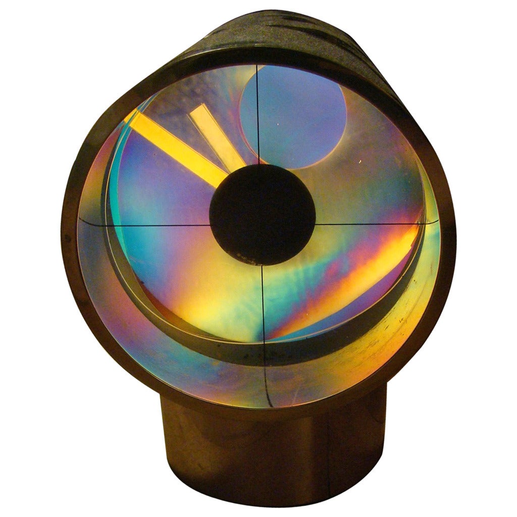 Aurora Magical Chrome Spectrum Clock by Kirsch and Hamilton, 1970s at ...