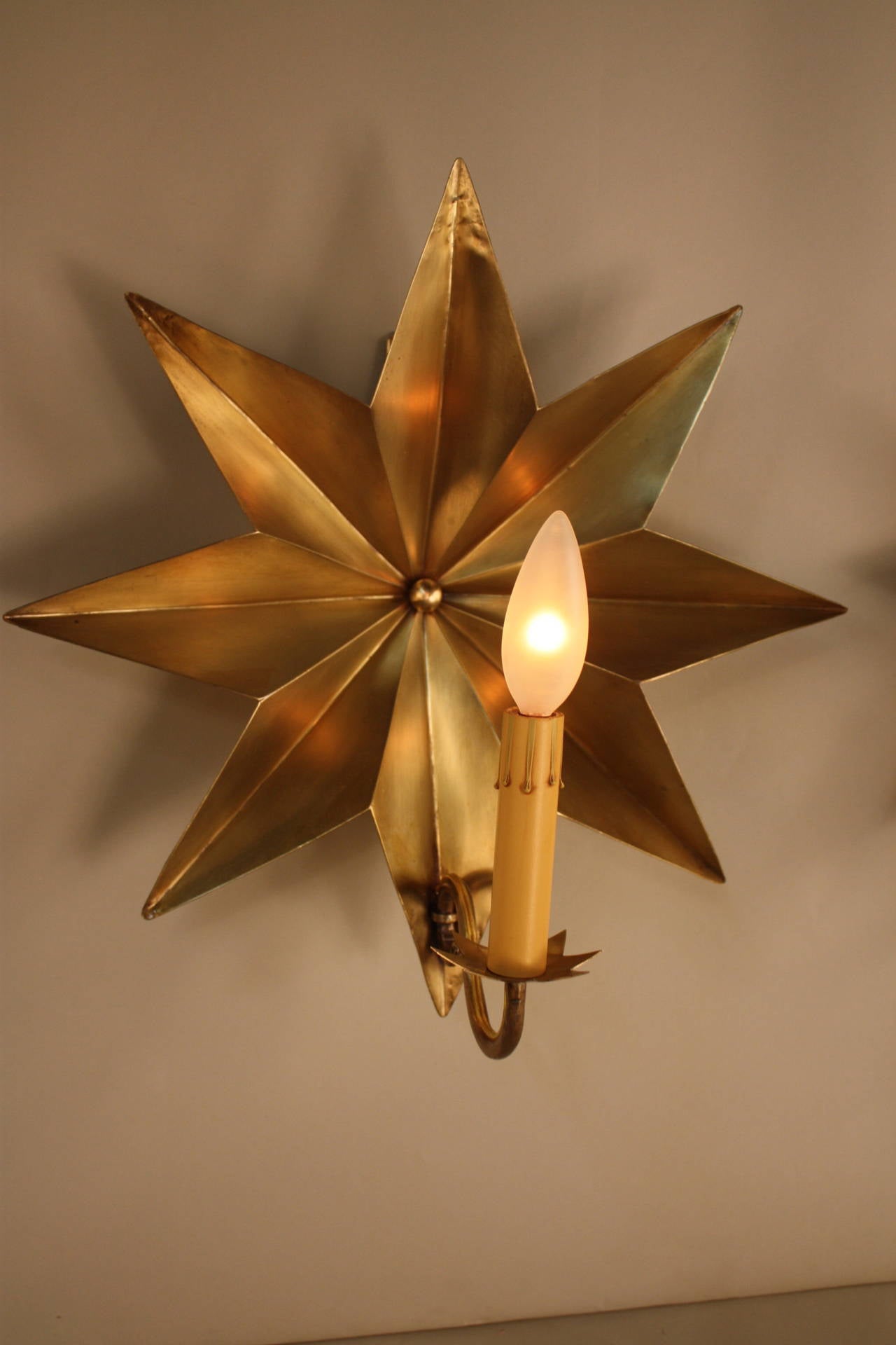 Bronze Star Wall Sconces at 1stDibs