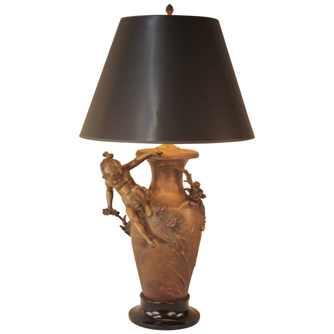 Art Nouveau Lamp by Auguste Moreau at 1stDibs | auguste moreau lamp ...