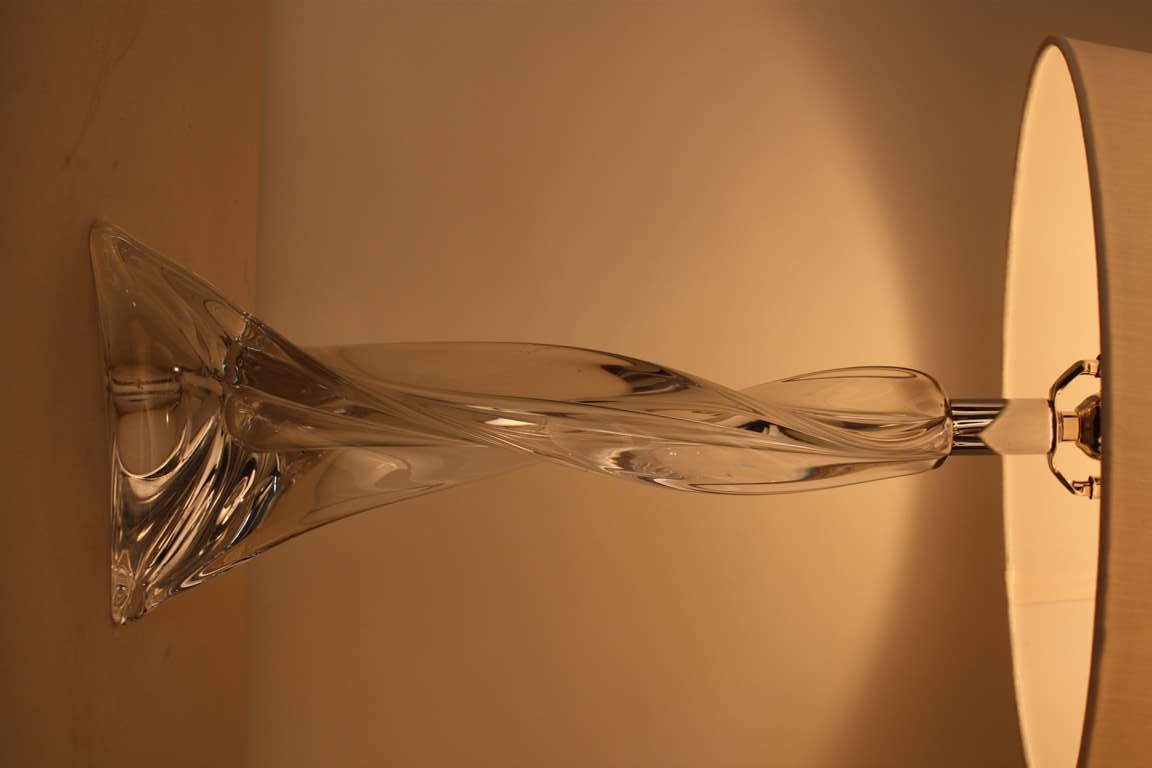 1960's Crystal Table Lamp by Crystal Saint-Louis at 1stDibs