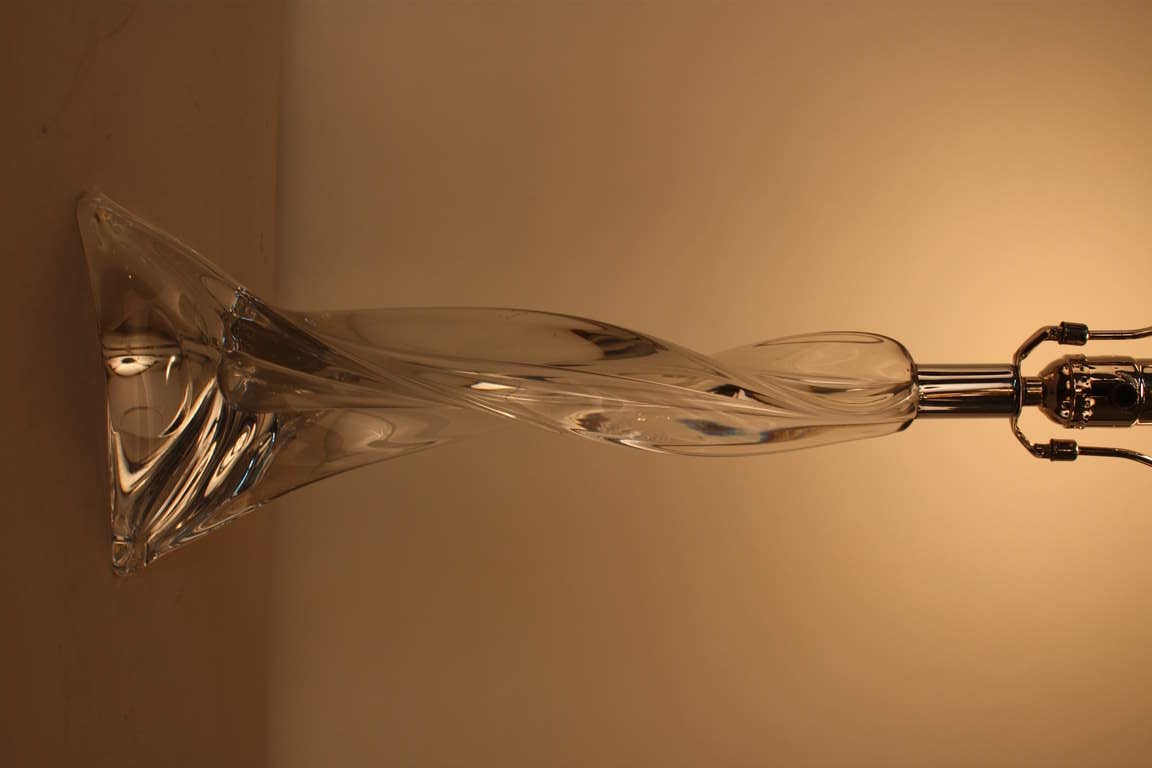 1960's Crystal Table Lamp by Crystal Saint-Louis at 1stDibs