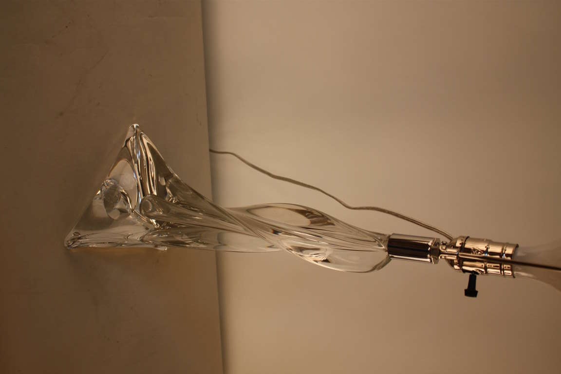1960's Crystal Table Lamp by Crystal Saint-Louis at 1stDibs