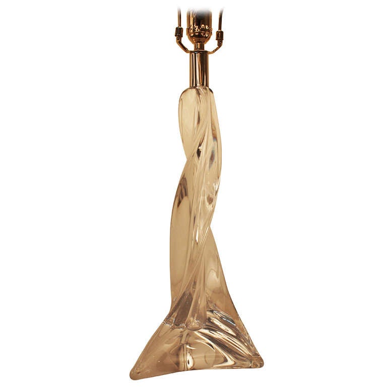 1960's Crystal Table Lamp by Crystal Saint-Louis at 1stDibs