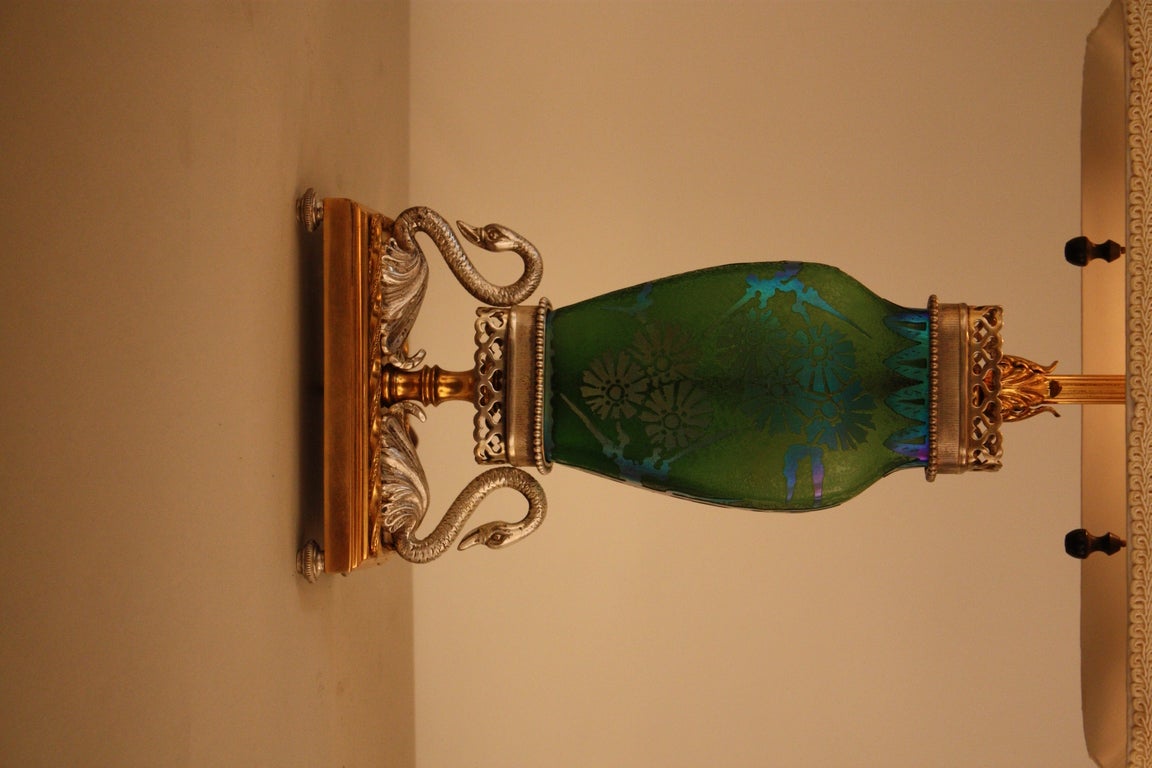 Steuben Glass Table Lamp at 1stDibs