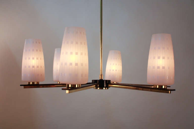 Mid-Century Modern Chandelier at 1stDibs