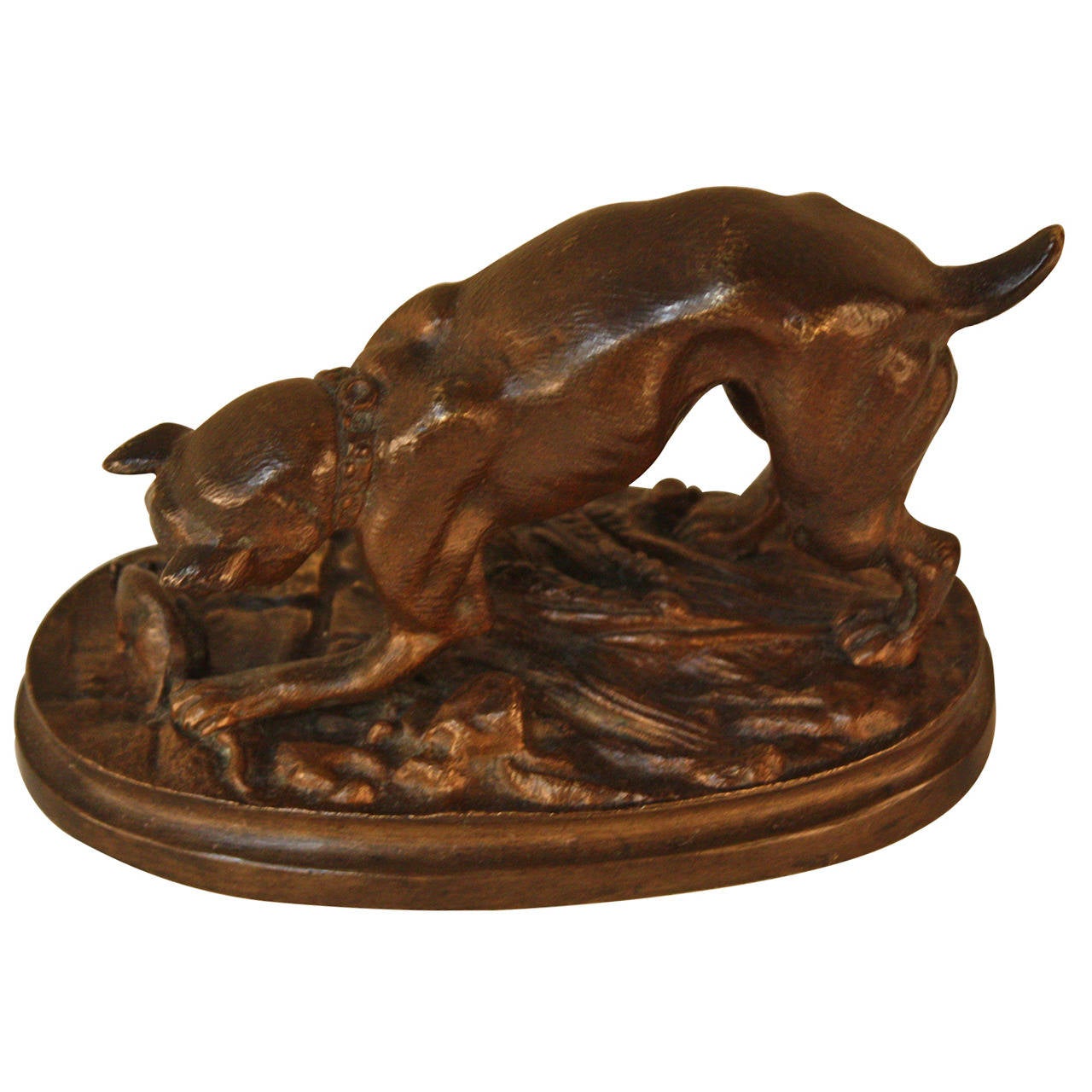 Bronze Boxer Dog by Henri Trodoux at 1stDibs