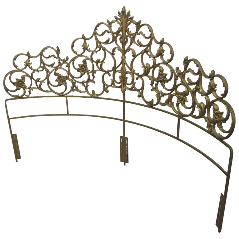 French Style Decorative Rounded Curved Headboard at 1stDibs