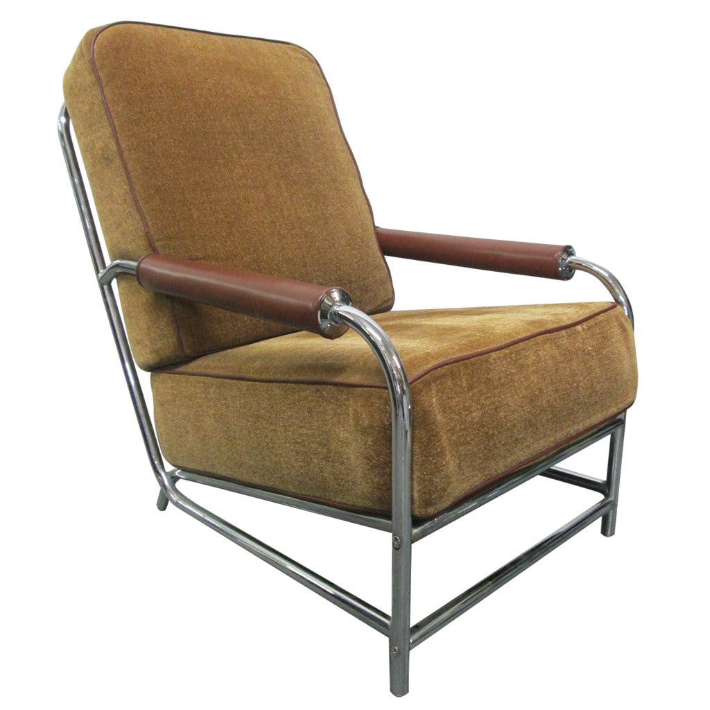 Pair of Gilbert Rohde for Heywood Wakefield Art Deco Streamline Lounge ...