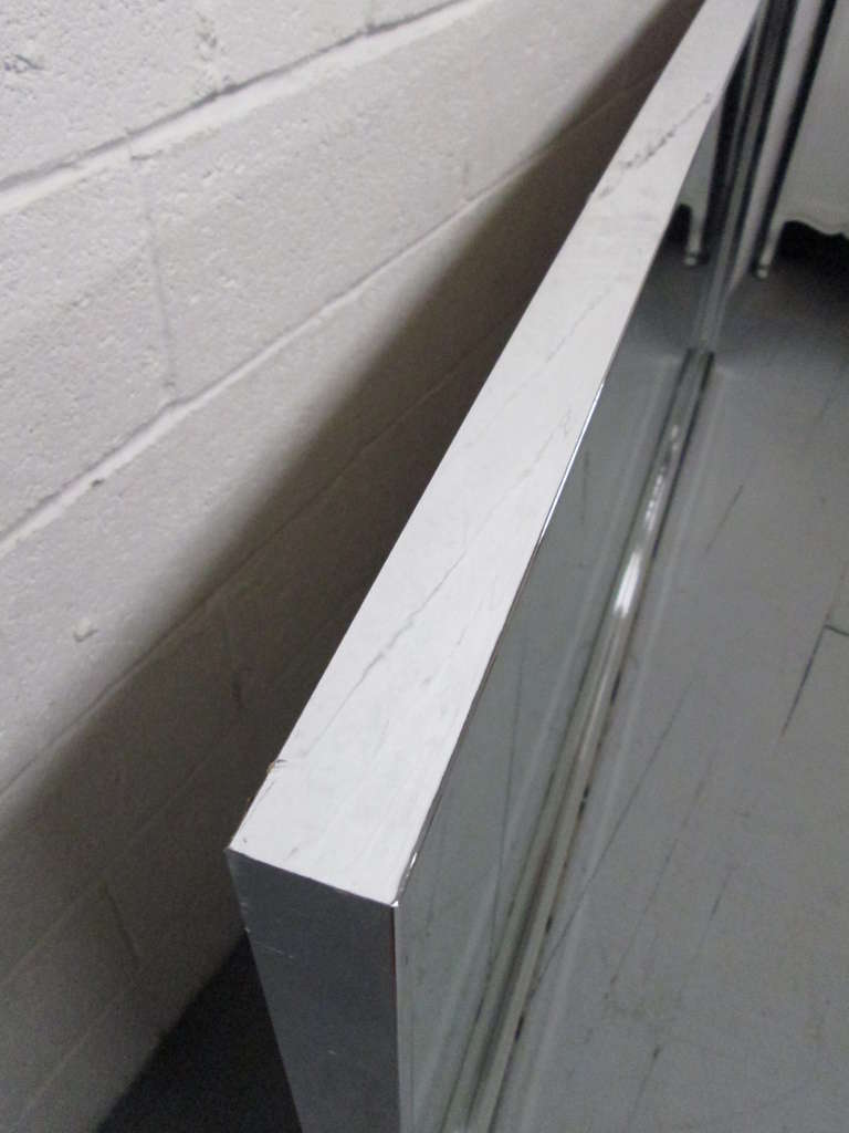 Large Chrome Framed Beveled Mirror at 1stDibs | large chrome mirror ...