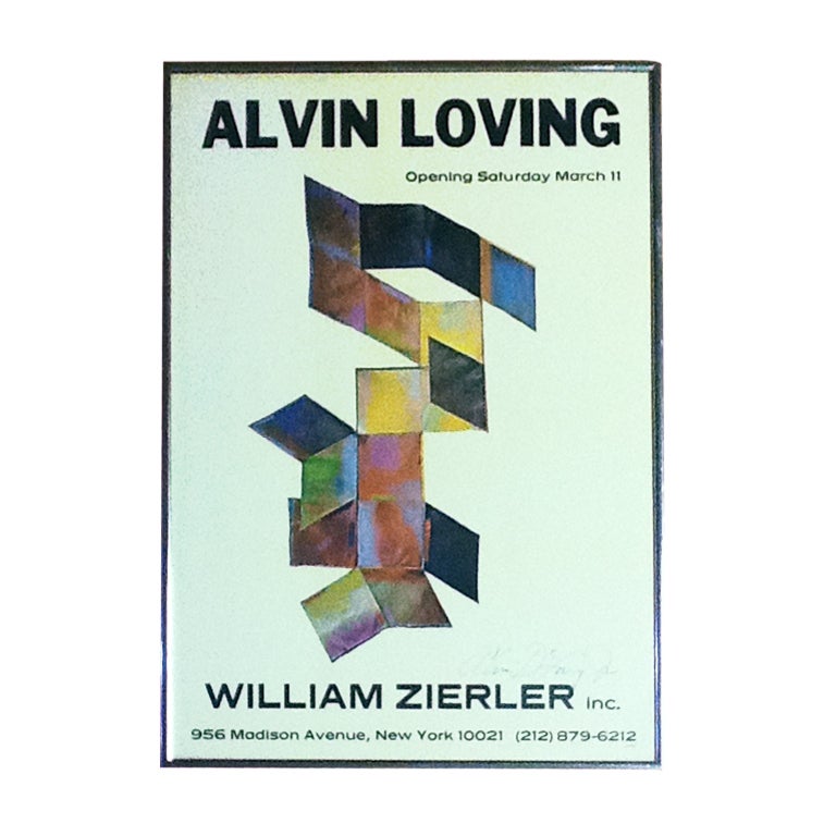 Rare Signed Alvin Loving Poster Exhib at William Zierler Gallery For ...