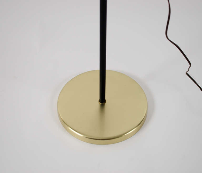 Italian Brass and Enamel Counterweight Floor Lamp at 1stDibs